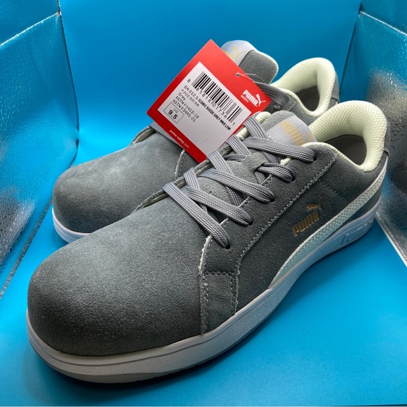 Puma | Shoes | Puma Safety Womens 95 Icon Suede Low Greywhite Sd ...